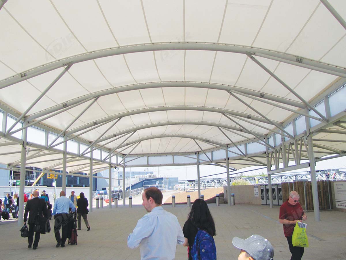 Airport Terminal Curbside Canopies - Airport Stop Station Tensile ...
