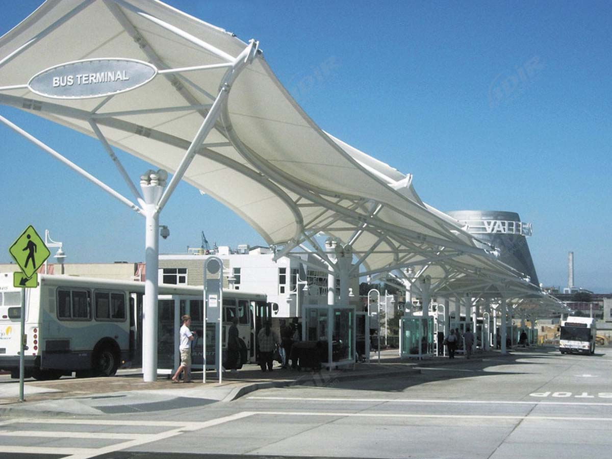 Bus Station Tensile Structures - Bus Stop Terminal Canopies, Shelters ...