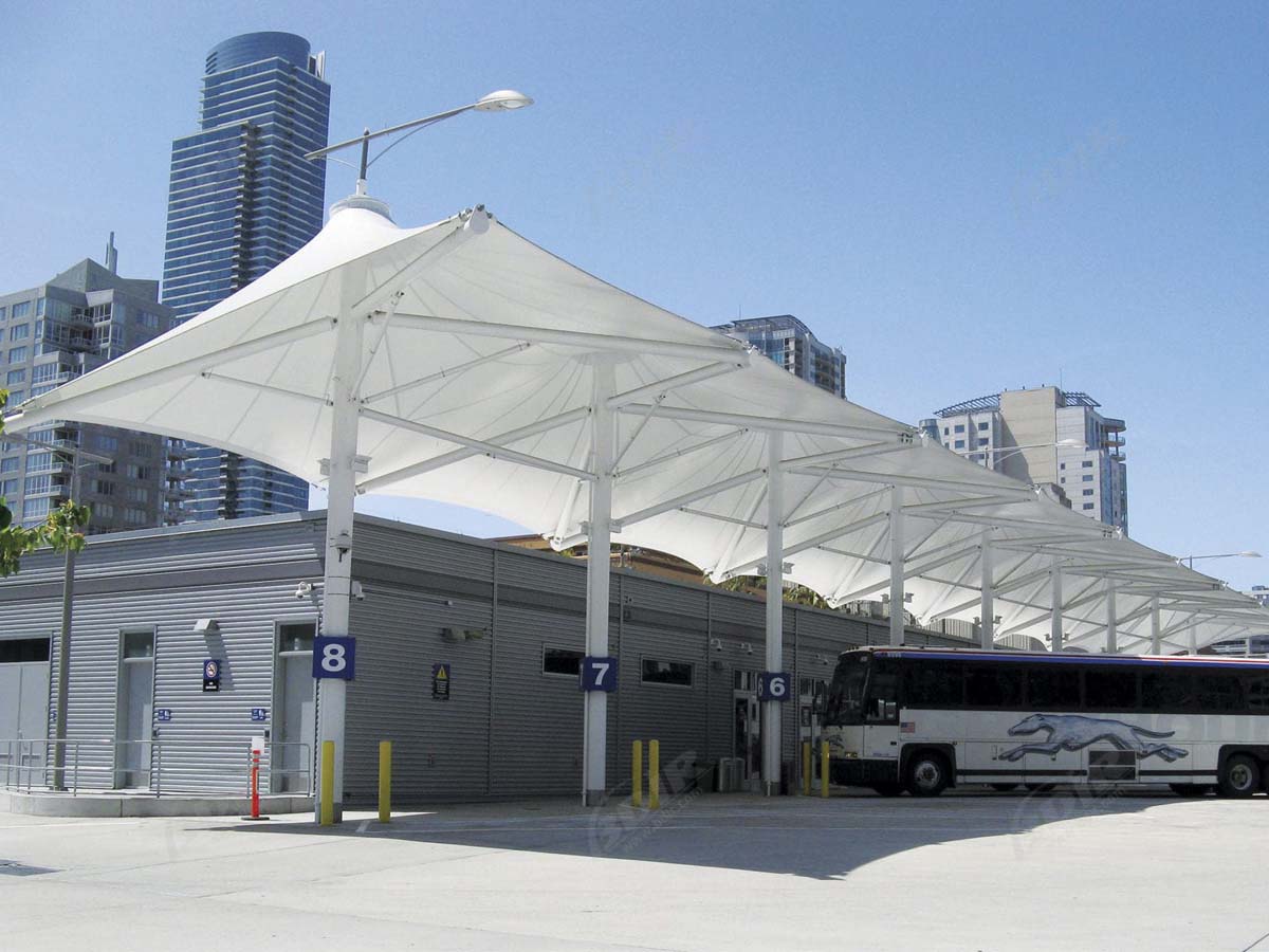 Bus Station Tensile Structures - Bus Stop Terminal Canopies, Shelters ...