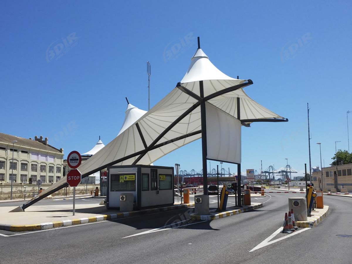 Car Park Gates Tensile Structures - Car Park Approach and Entrance ...
