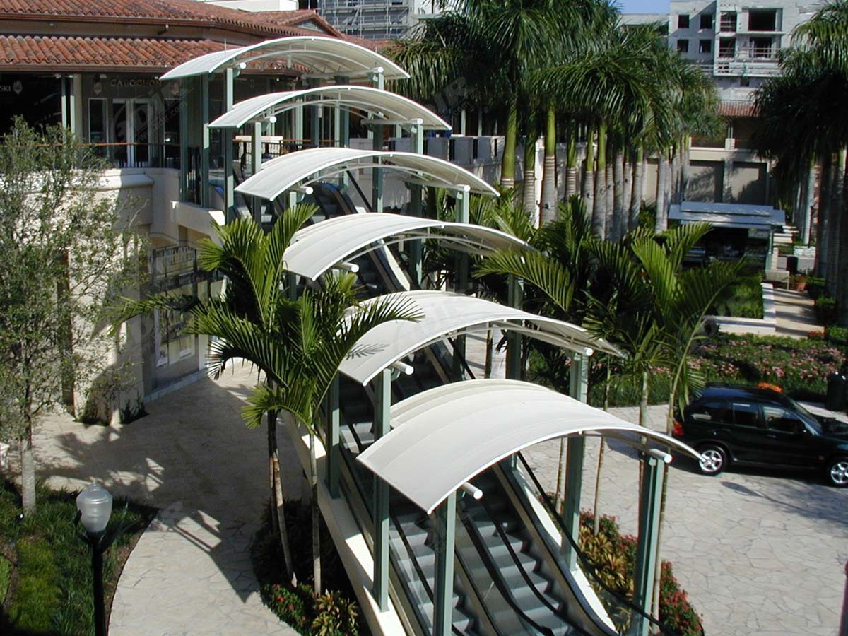 Custom Shade Structures for Elevators & Escalators - Atrium Roof / Canopy