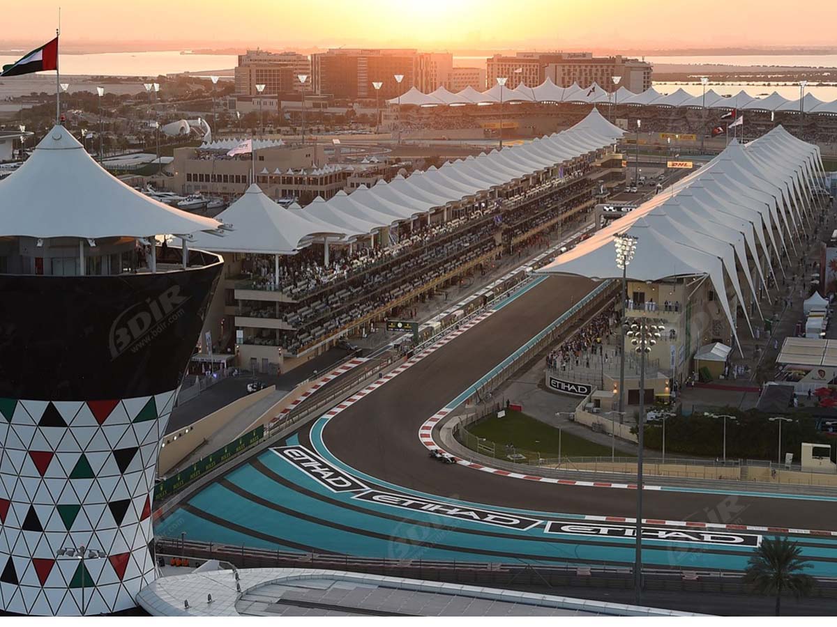 Grandstand Roofing Tensile Structures for F1 Race Track, Formula 1 Circuit