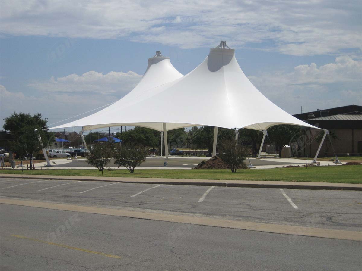 Landscape Tensile Structures - Permanent Fabric Shade Canopy Structures
