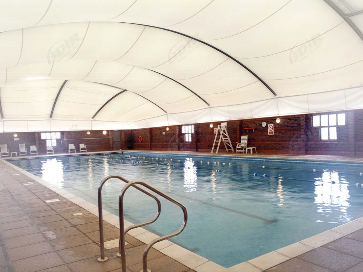 Tensile Fabric Structure for Swimming Pool - Pool Bar Shade Canopy