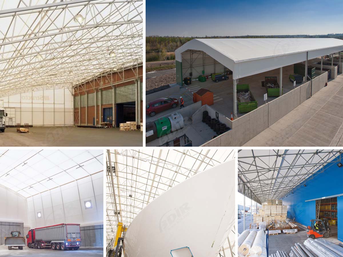 Tensile Structure for Industrial Factory Warehouse Entrance, Storage Roof