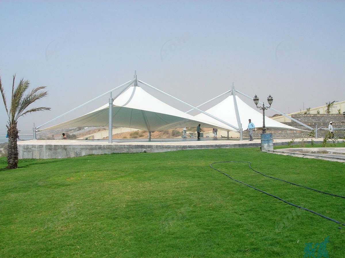 Tensile Structure for Urban Park Pavilion - PVC Coated Architectural ...