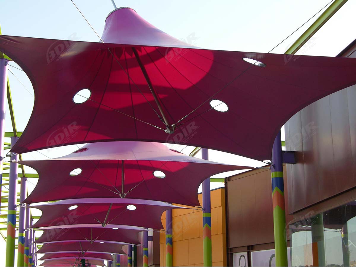 Tensile Structures for Fabric Covered Walkways - Corridor Roof ...