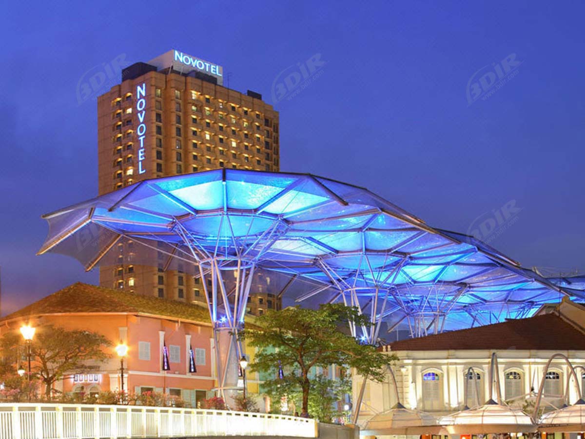 Tensile Structures for Hotel - Club Roof, Canopies, Shades, Awnings ...