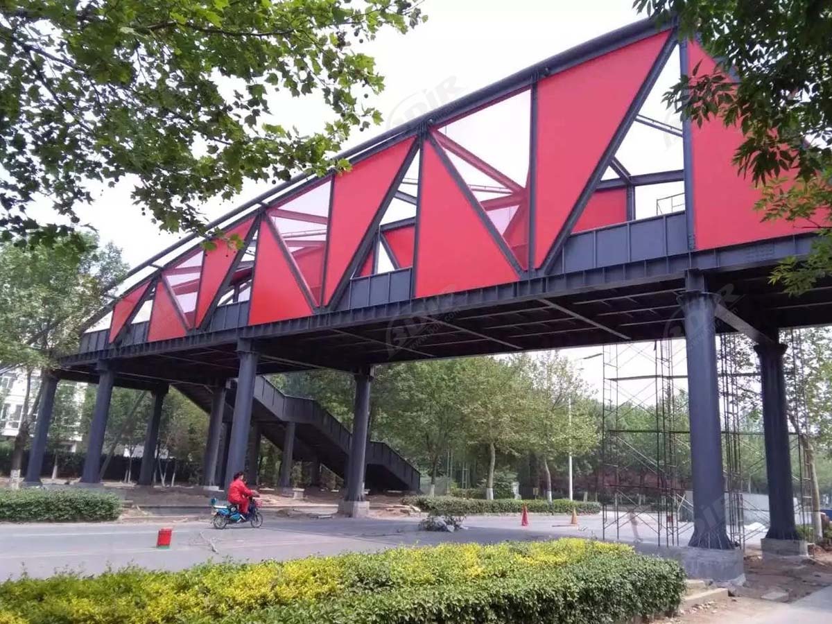 Tensile Structures for Pedestrian Bridge, Footbridge Canopy, Shades, Roof