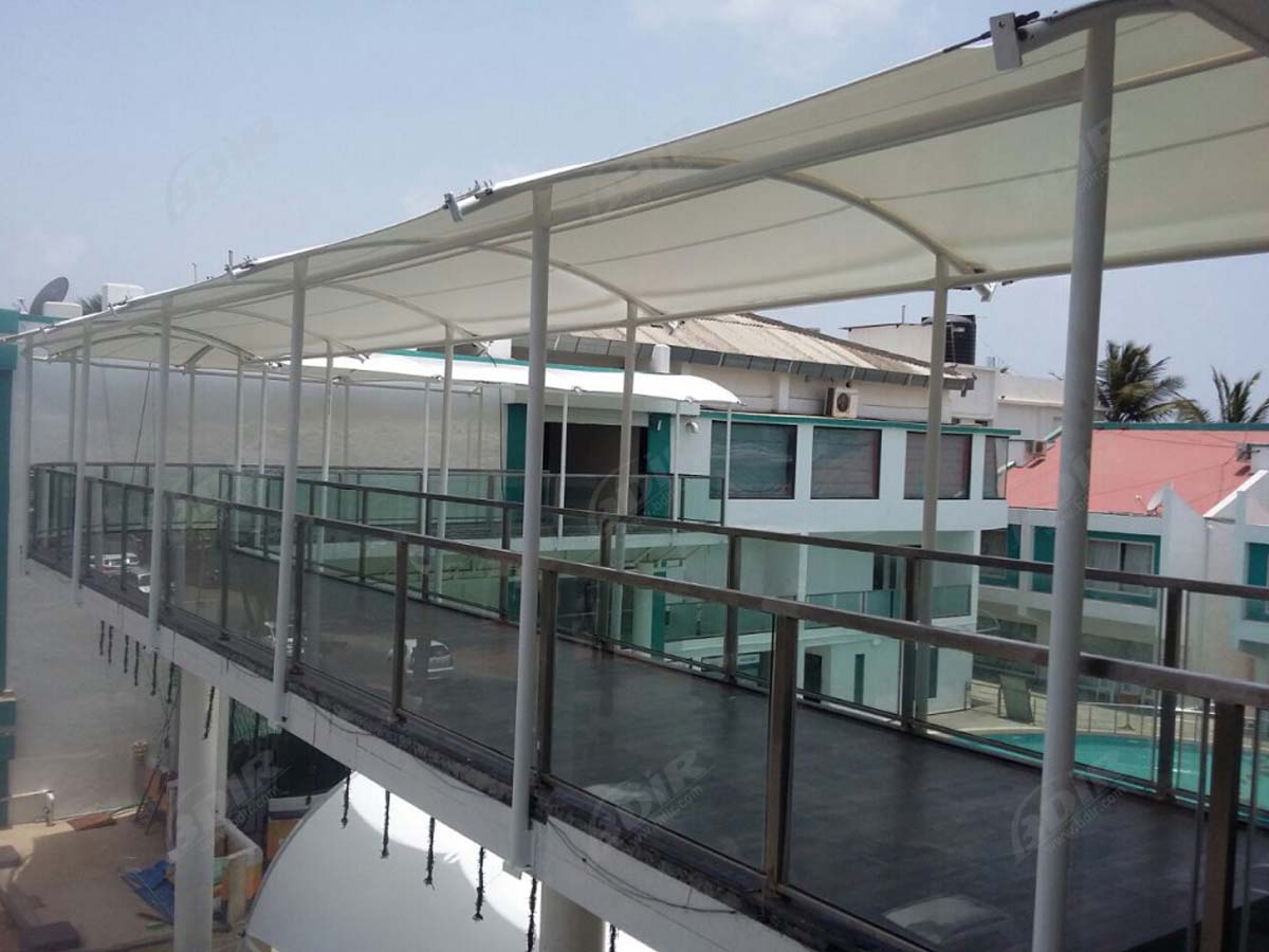 Tensile Structures for Pedestrian Bridge, Footbridge Canopy, Shades, Roof