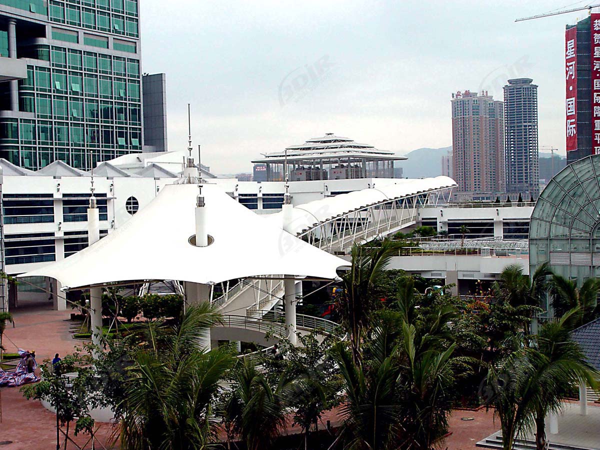 Tensile Structures for Pedestrian Bridge, Footbridge Canopy, Shades, Roof