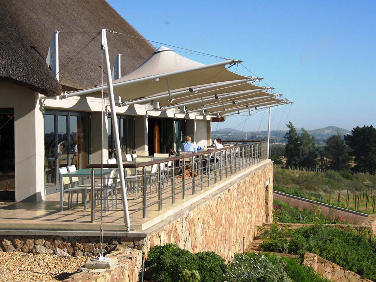 Tensile Structures For Restaurant Open Air Food Court Canopies Shades Roof