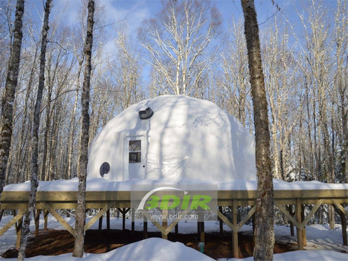 Luxury Spherical Dome Pod, Comforts Wild Camping Tented Accommodation