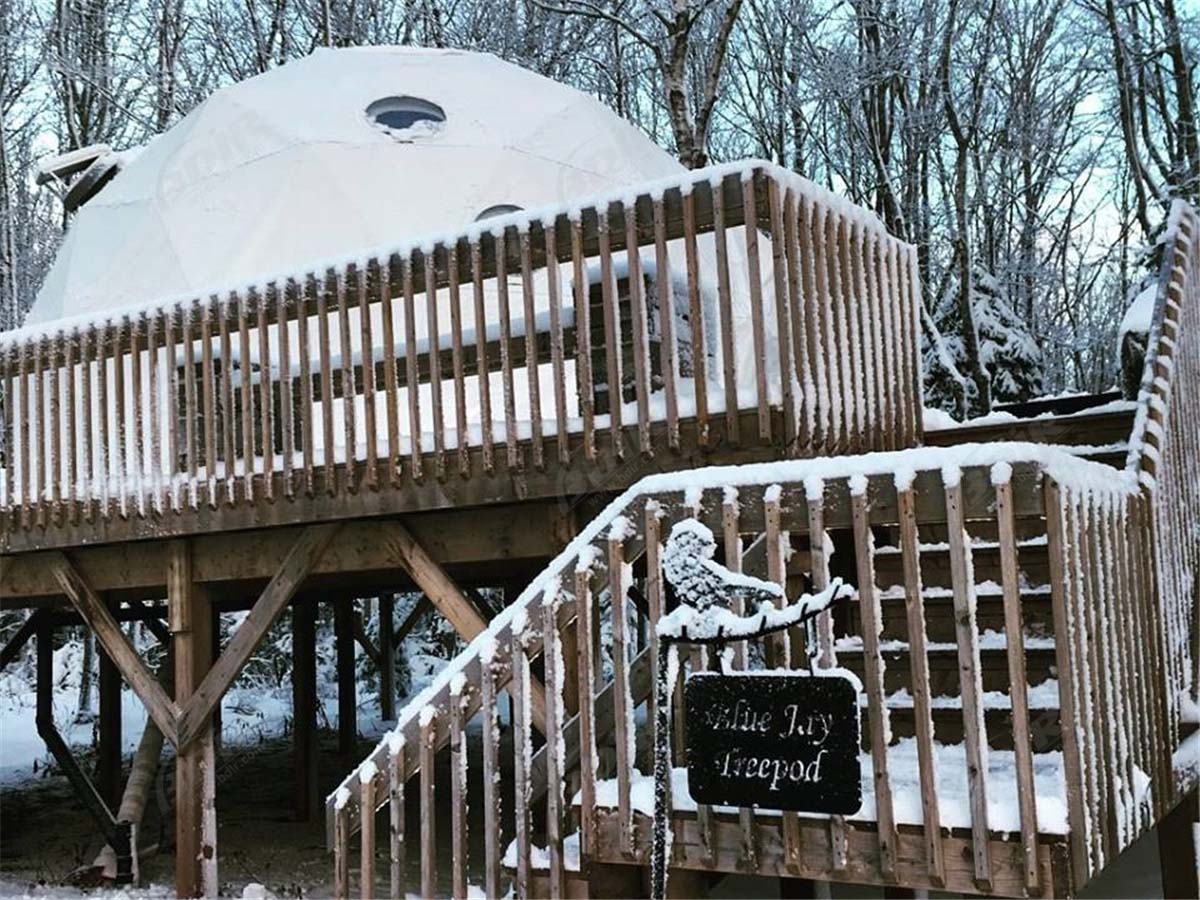 Luxury Spherical Dome Pod, Comforts Wild Camping Tented Accommodation