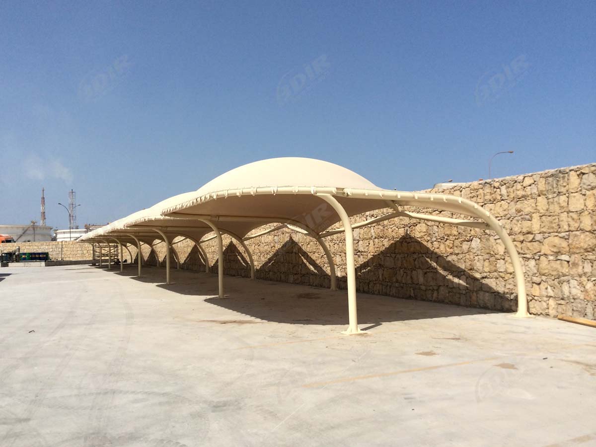 Wave Type Car Parking Sheds - Wave Design Car Parking Shades Structures