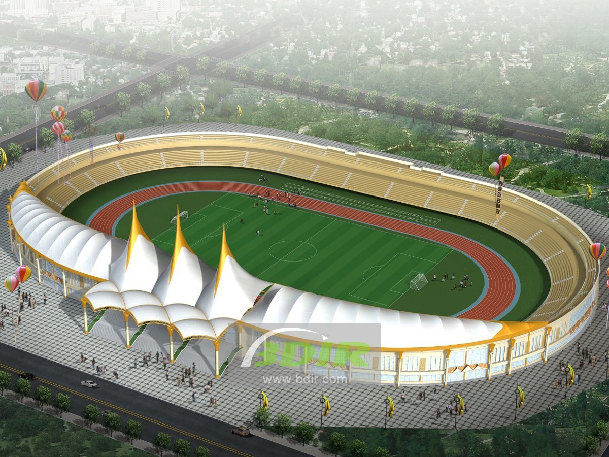 Tensile Structures for Gymnasium, Soccer Football Stadium, Sports Center